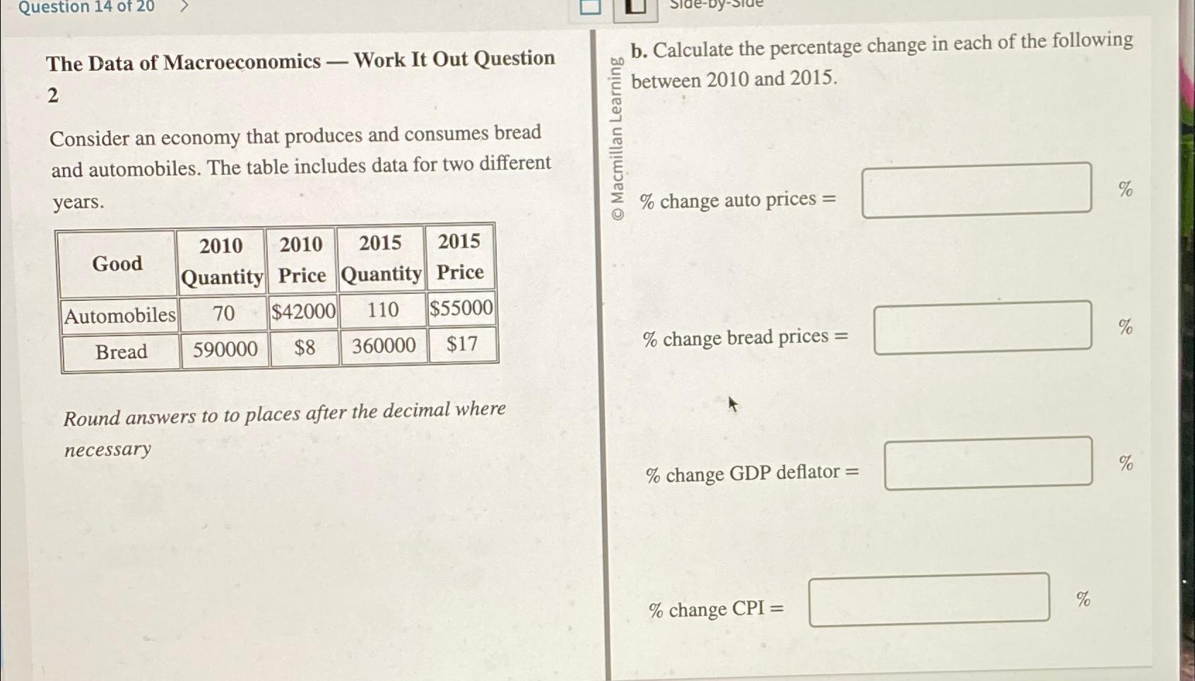 Solved Question 14 ﻿of 20The Data of Macroeconomics - ﻿Work | Chegg.com