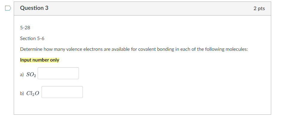 Solved Question 35-28Section 5-6Determine how many valence | Chegg.com