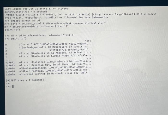 Solved How do I encode and decode a column from excel using | Chegg.com