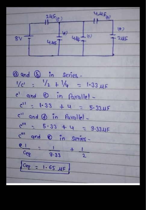 Solved What is the total charge in the circuit of the | Chegg.com