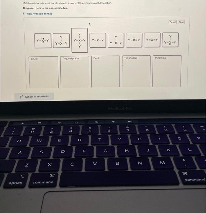 Solved Q A Match each two-dimensional structure to its | Chegg.com