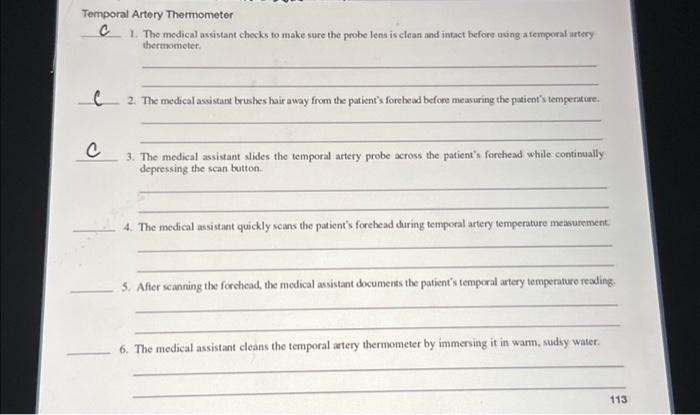 Solved Explain why it is incorrect.Temporal Artery | Chegg.com