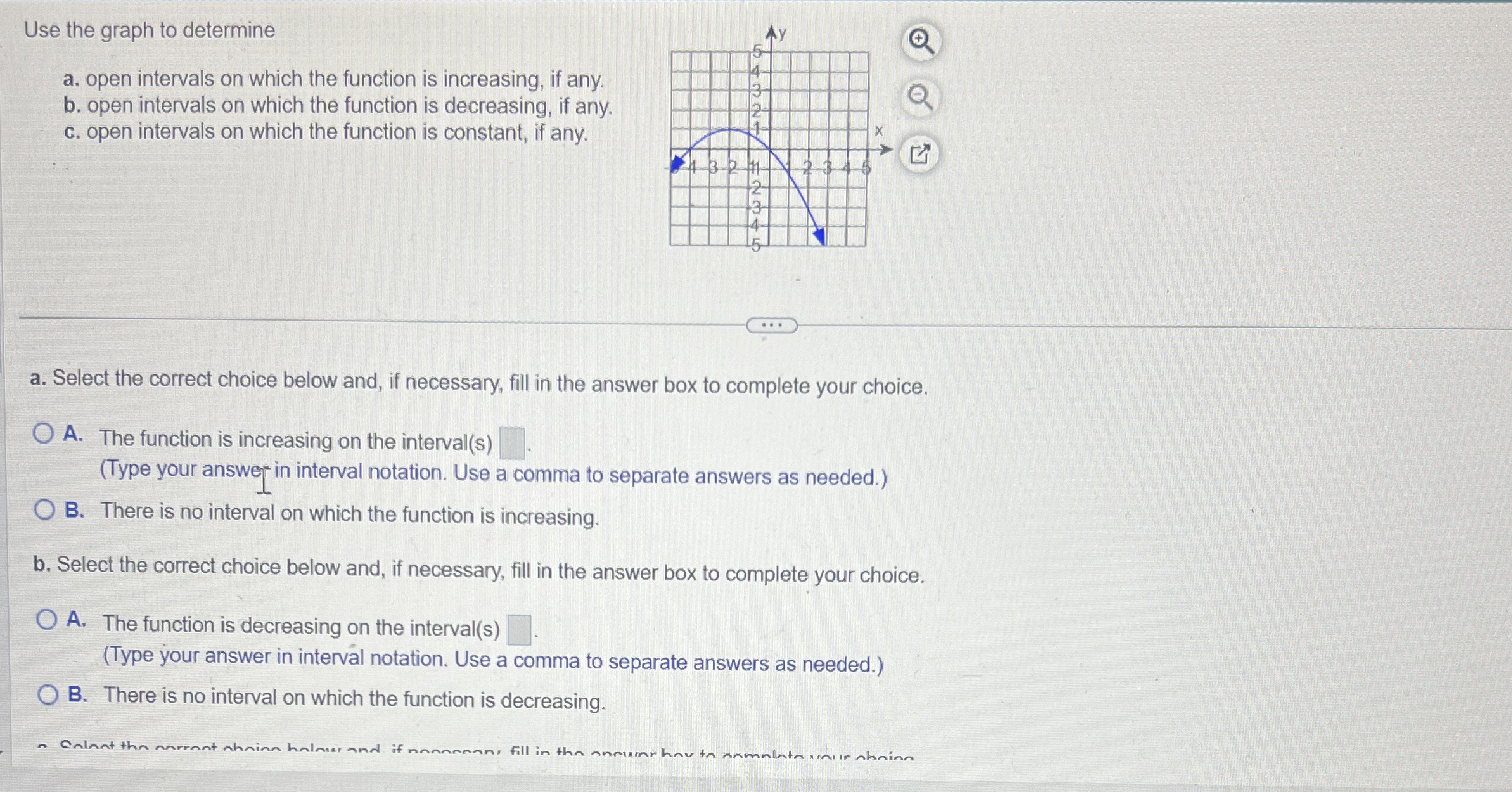 Solved Use the graph to determinea. ﻿open intervals on which | Chegg.com