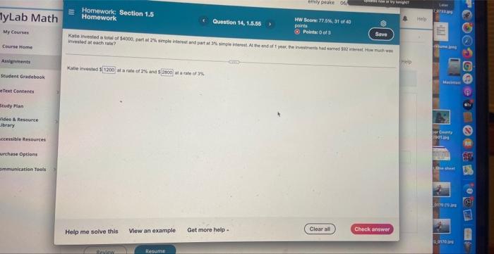 MyLab Math My Courses Course Home Assignments Student | Chegg.com