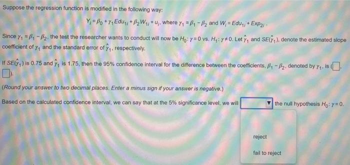Solved Consider the two variable regression model: Y = Bo+ , | Chegg.com
