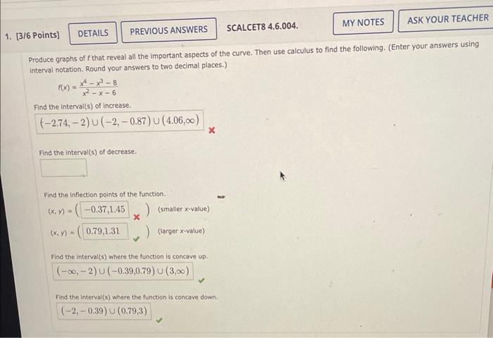 Solved Produce graphs of f that reveal all the important | Chegg.com