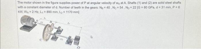 Solved The motor shown in the figure supplies power of P at | Chegg.com