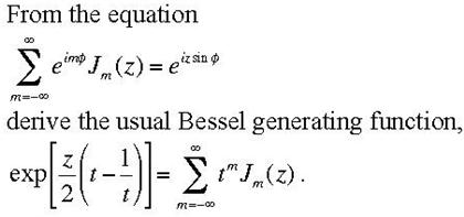 Solved From the equation E infinity m = -infinity e im phi J | Chegg.com