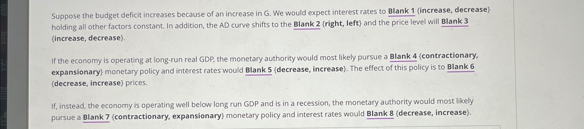 Solved Suppose the budget deficit increases because of an | Chegg.com
