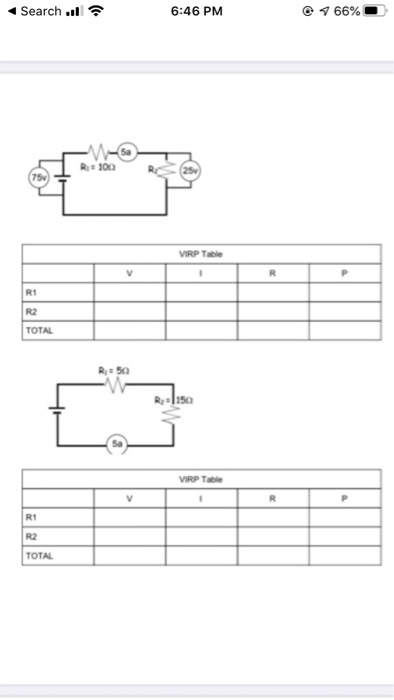 Solved Search 6:46 PM 766% VIRP Table VIRP Table V | Chegg.com