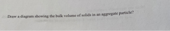 Solved Draw a diagram showing the bulk volume of solids in | Chegg.com