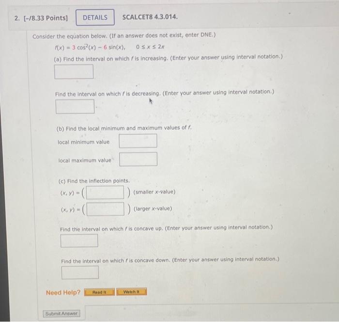 Solved ider the equation below. (If an answer does not | Chegg.com