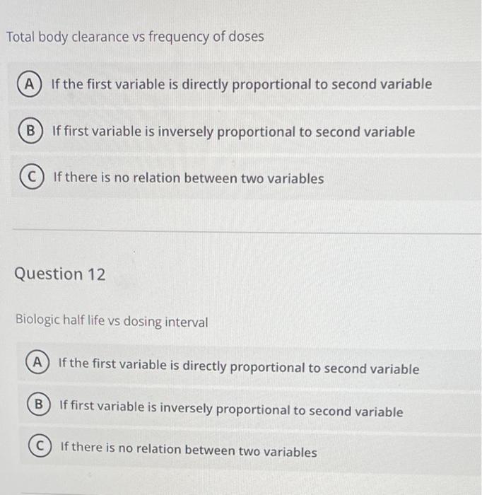 Solved Total body clearance vs frequency of doses A) If the | Chegg.com