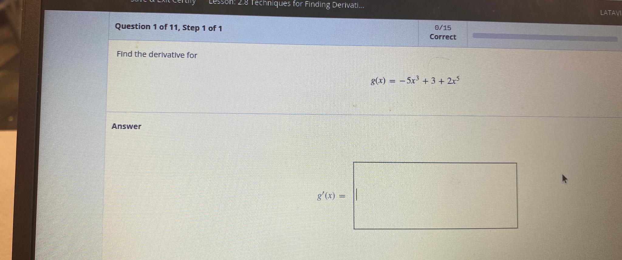 Solved Question 1 ﻿of 11, ﻿Step 1 ﻿of 10/15CorrectFind the | Chegg.com