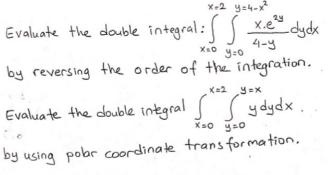 Solved Evaluate the double integral: | Chegg.com