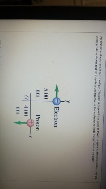 Solved An electron and a proton are each moving at 775 km/s | Chegg.com