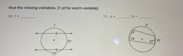 Solved Find the missing variables. [1 pt for each variable] | Chegg.com