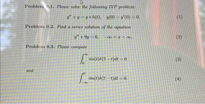 Solved Problem 01 Please Solve The Following Ivp Problem 