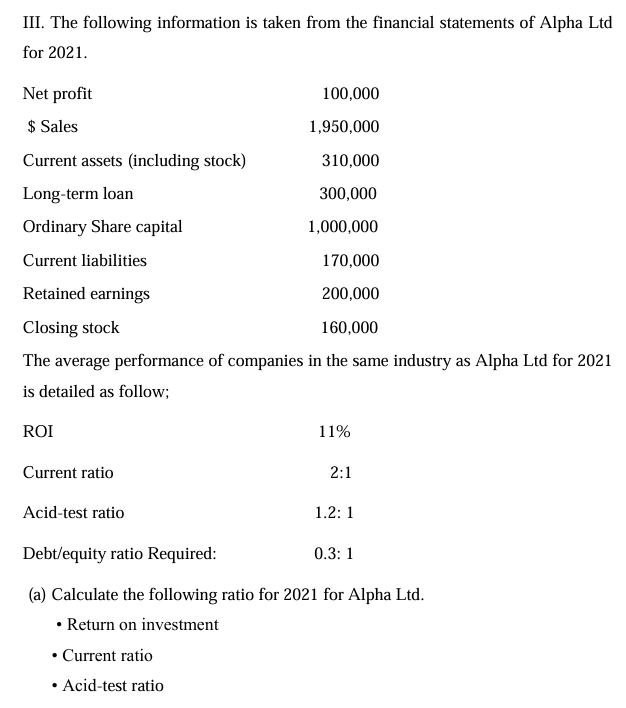 The following information is taken from the financial | Chegg.com