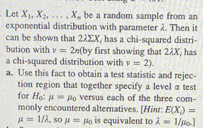 Solved Let x1,x2,dots,xn ﻿be a random sample from an | Chegg.com