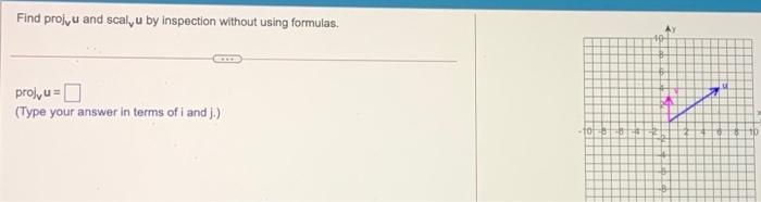 Solved Find proj, u and scal, u by inspection without using | Chegg.com