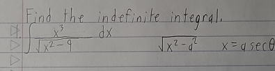 Solved Find the indefinite integral. (Using Trig | Chegg.com