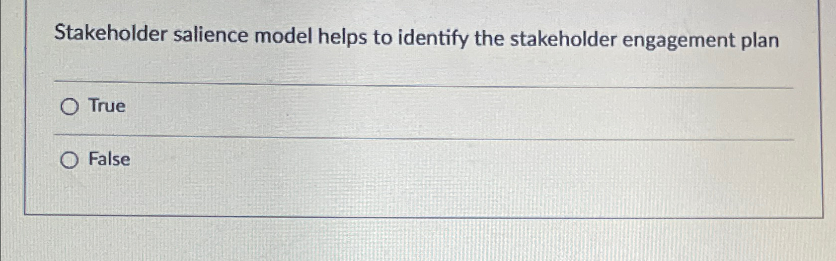 Solved Stakeholder salience model helps to identify the | Chegg.com