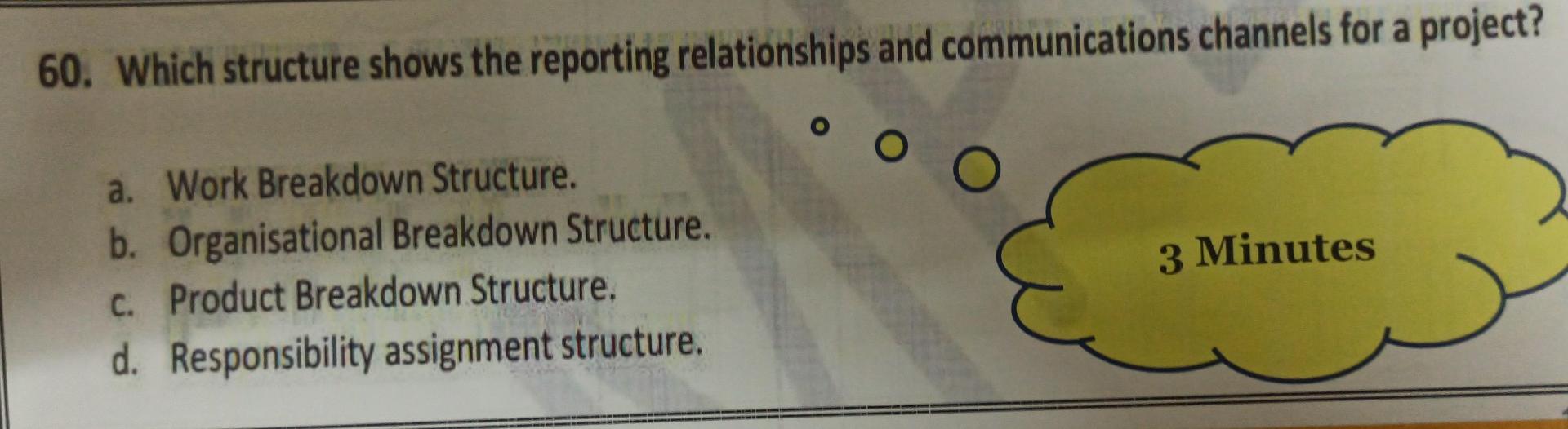 Solved 60. Which structure shows the reporting relationships | Chegg.com
