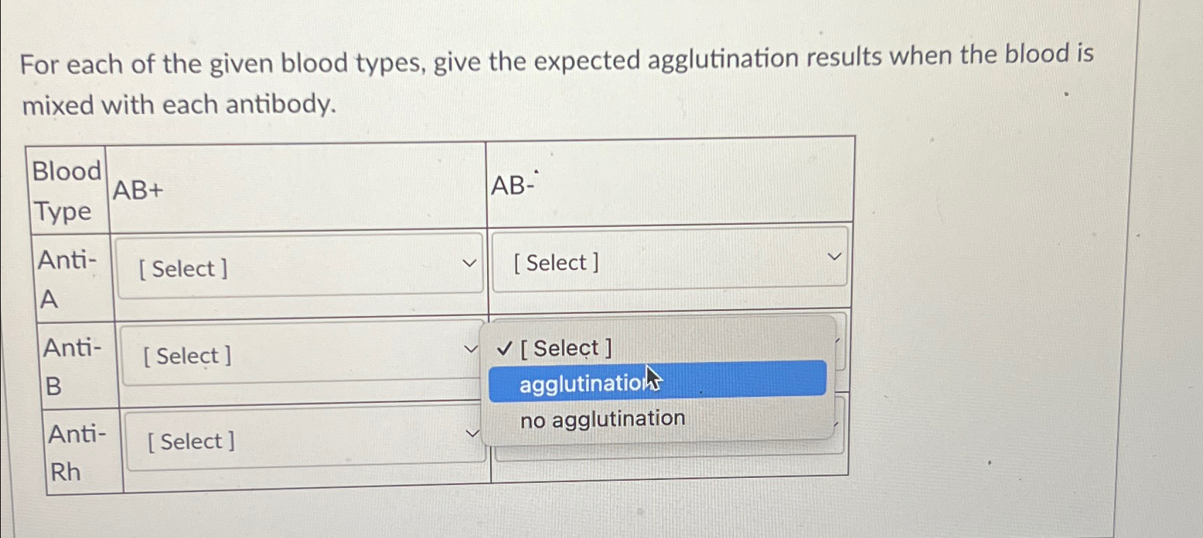 Solved For each of the given blood types, give the expected | Chegg.com