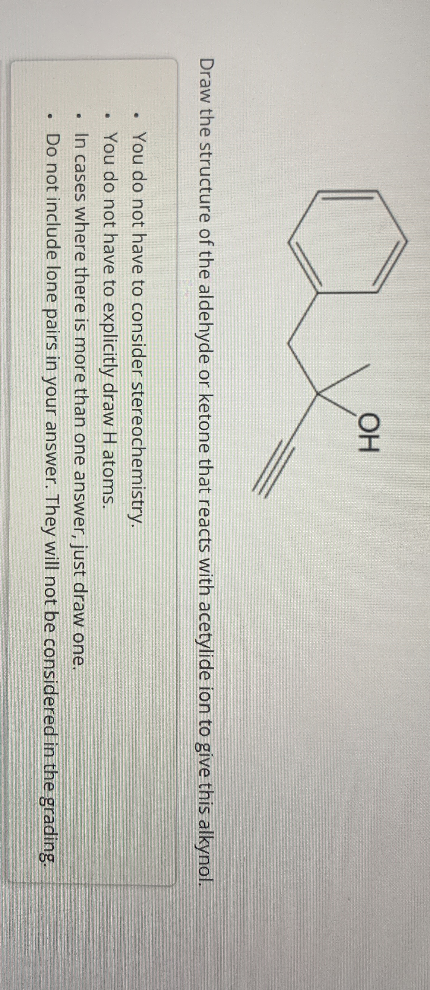 Solved Draw the structure of the aldehyde or ketone that | Chegg.com
