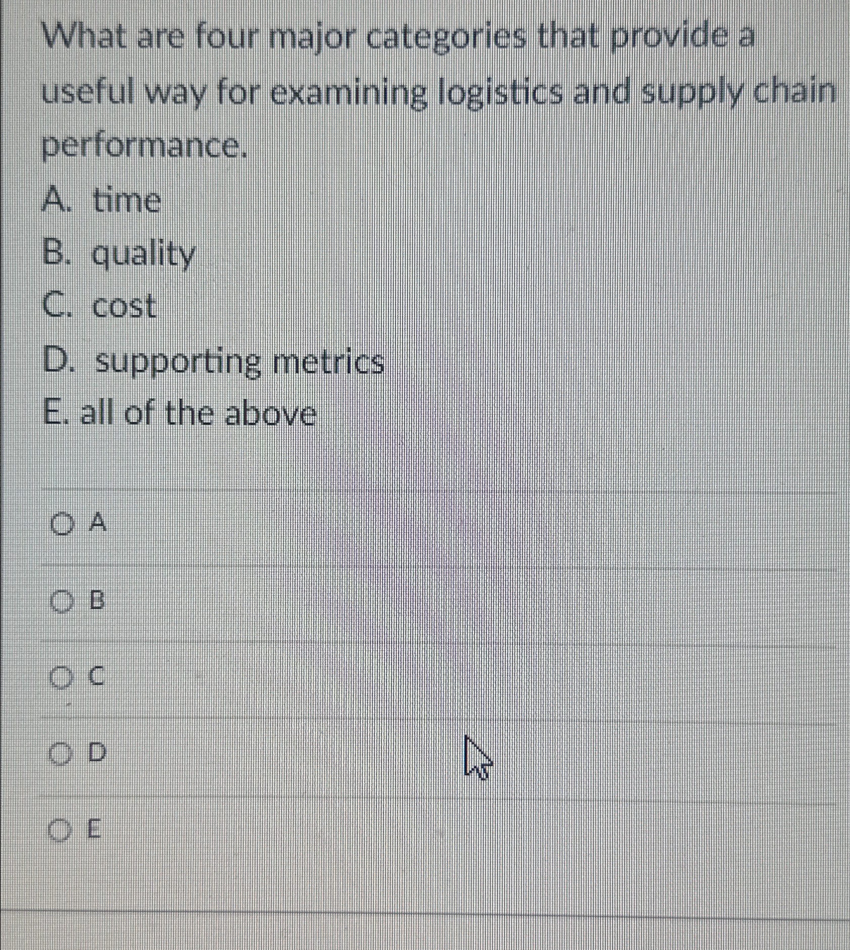 Solved What are four major categories that provide a useful | Chegg.com