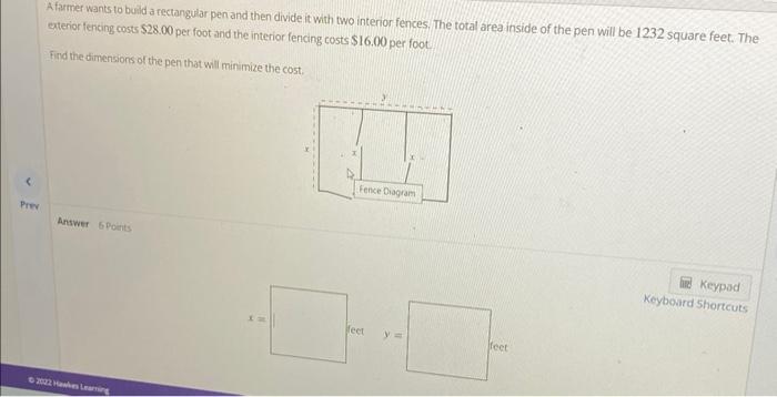 Solved A farmer wants to build a rectangular pen and then | Chegg.com