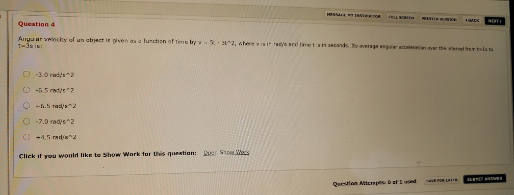 Solved MESSAGE MY INSTRUCTOR FULL SCREEN PRINTER VERSION | Chegg.com