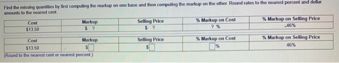 Solved Find the missing quantities by first computing the | Chegg.com