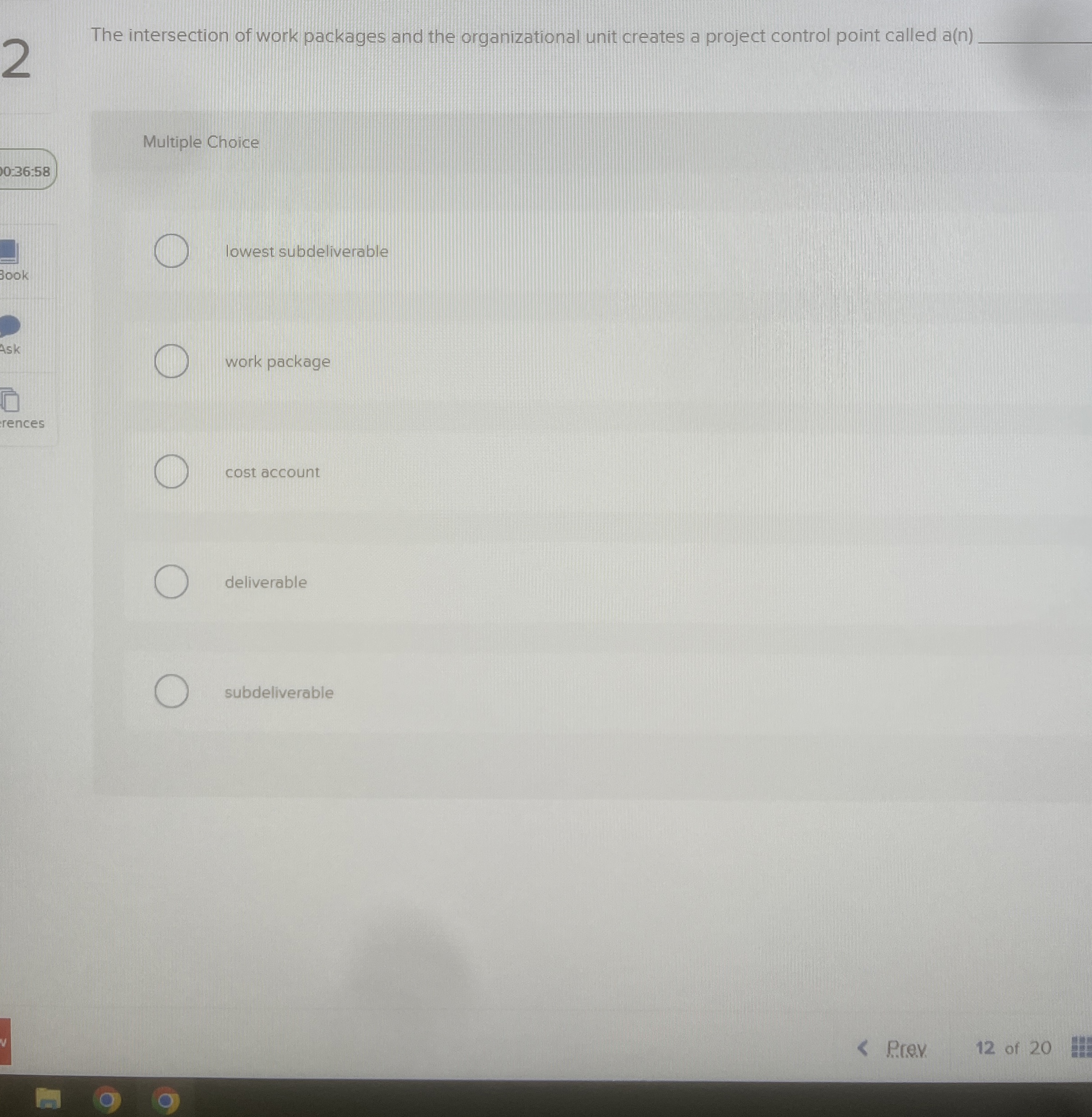 Solved The intersection of work packages and the | Chegg.com