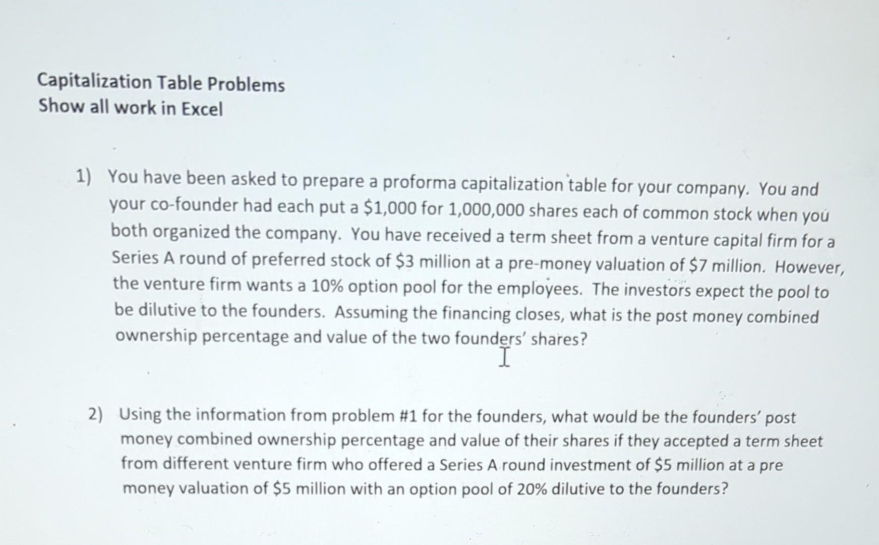 Solved 1) You have been asked to prepare a proforma | Chegg.com