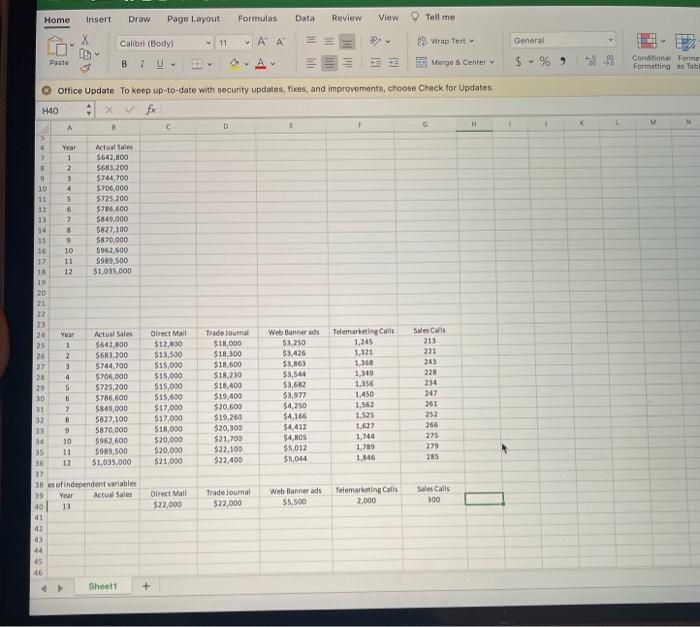 Solved 1. Create a line graph of the actual sales data and | Chegg.com