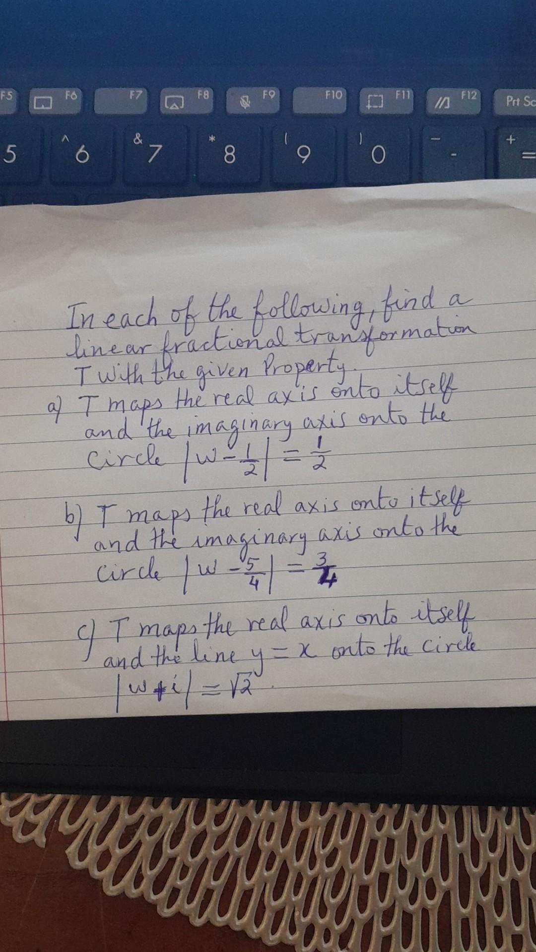 Solved In each of the following, find a linear fractional | Chegg.com