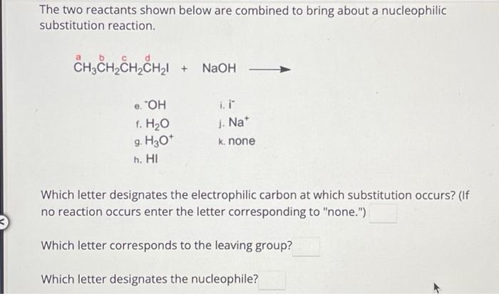 Solved The two reactants shown below are combined to bring | Chegg.com