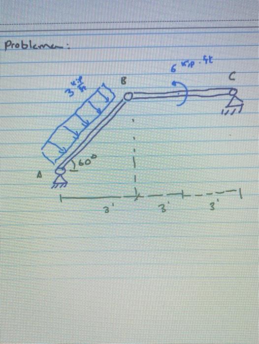 Solved a) Draw the FBD including the FBD of the complete | Chegg.com