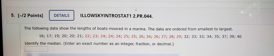 Solved 1. [-12 Points] DETAILS ILLOWSKYINTROSTAT1 2.PR.002. | Chegg.com