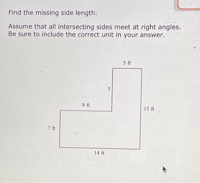 Solved Find the missing side length. Assume that all | Chegg.com