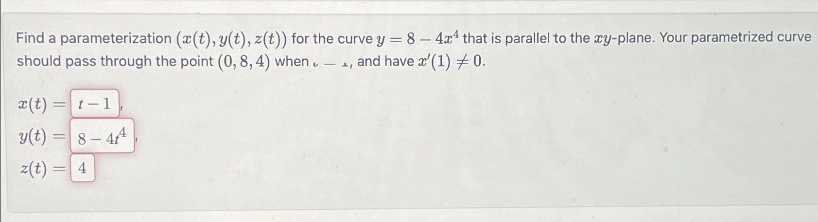 Solved Find a parameterization (x(t),y(t),z(t)) ﻿for the | Chegg.com