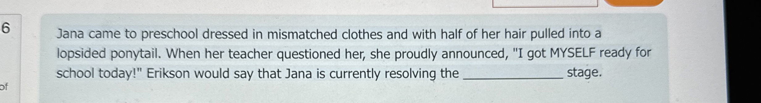 Solved Jana came to preschool dressed in mismatched clothes | Chegg.com