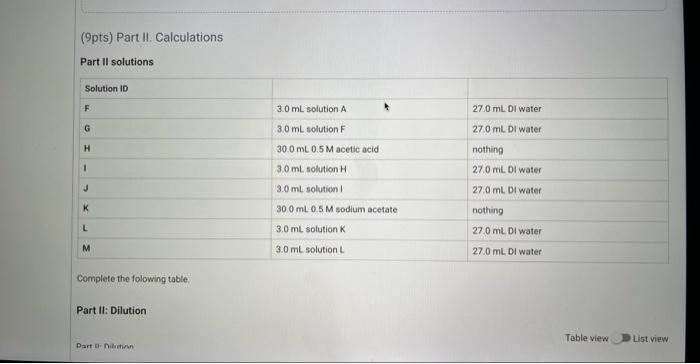 (9pts) Part I. Calculations Part I solutions Complete | Chegg.com