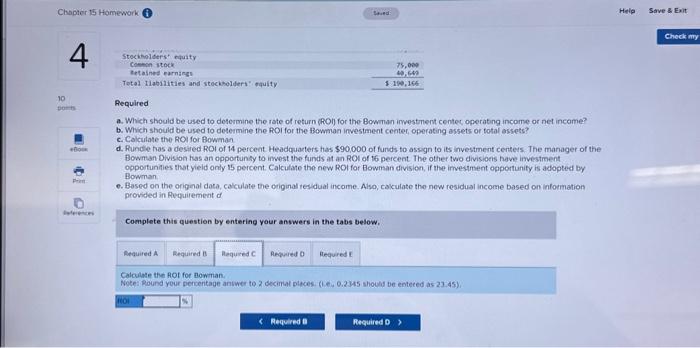 Solved Chapter 15 Homework 4 10 points eBook Print | Chegg.com