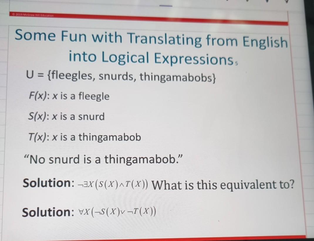 Solved why here we take Existential quantifier and we don't | Chegg.com