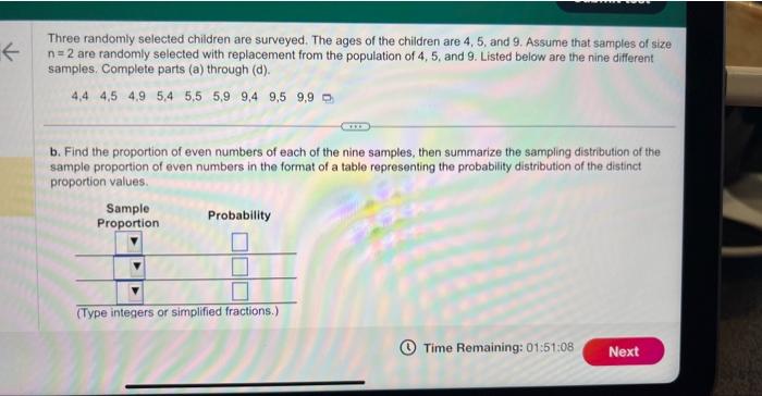 Solved Three randomly selected children are surveyed. The | Chegg.com