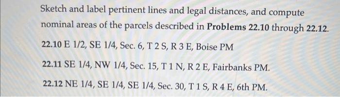 Solved Sketch and label pertinent lines and legal distances, | Chegg.com