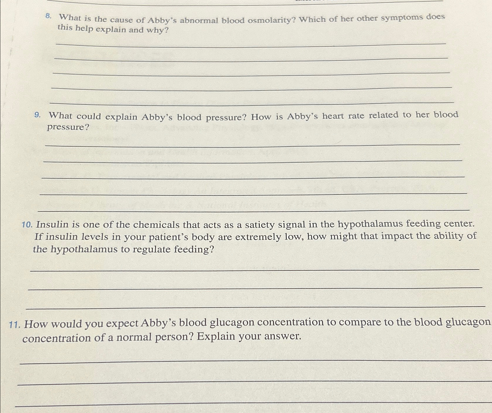 Solved What is the cause of Abby's abnormal blood | Chegg.com